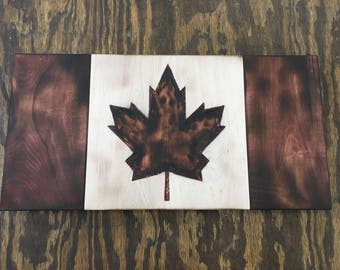Canadian rustic flag | Etsy