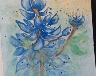 Bluebonnet painting | Etsy