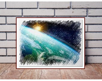 Space painting | Etsy