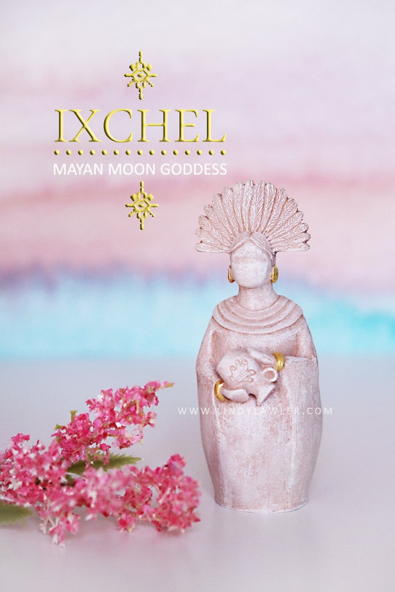Ixchel Mayan Aztec Fertility Moon Goddess Statue Doula