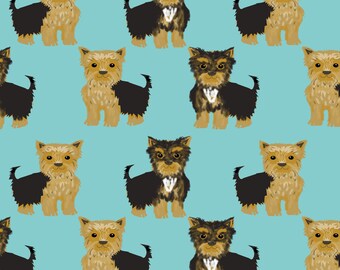 Yorkie fabric | Etsy