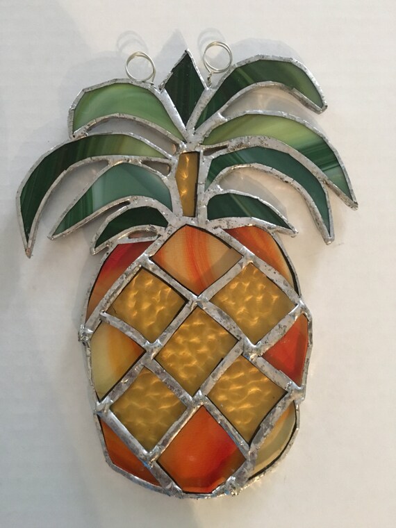 Items similar to Stained Glass Pineapple on Etsy