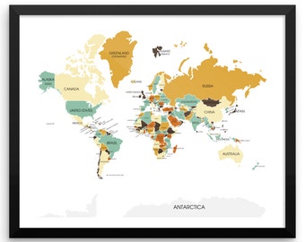 World US Neighborhood Map Motivational Poster & by thepixelprince