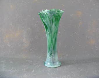 Green slag glass | Etsy