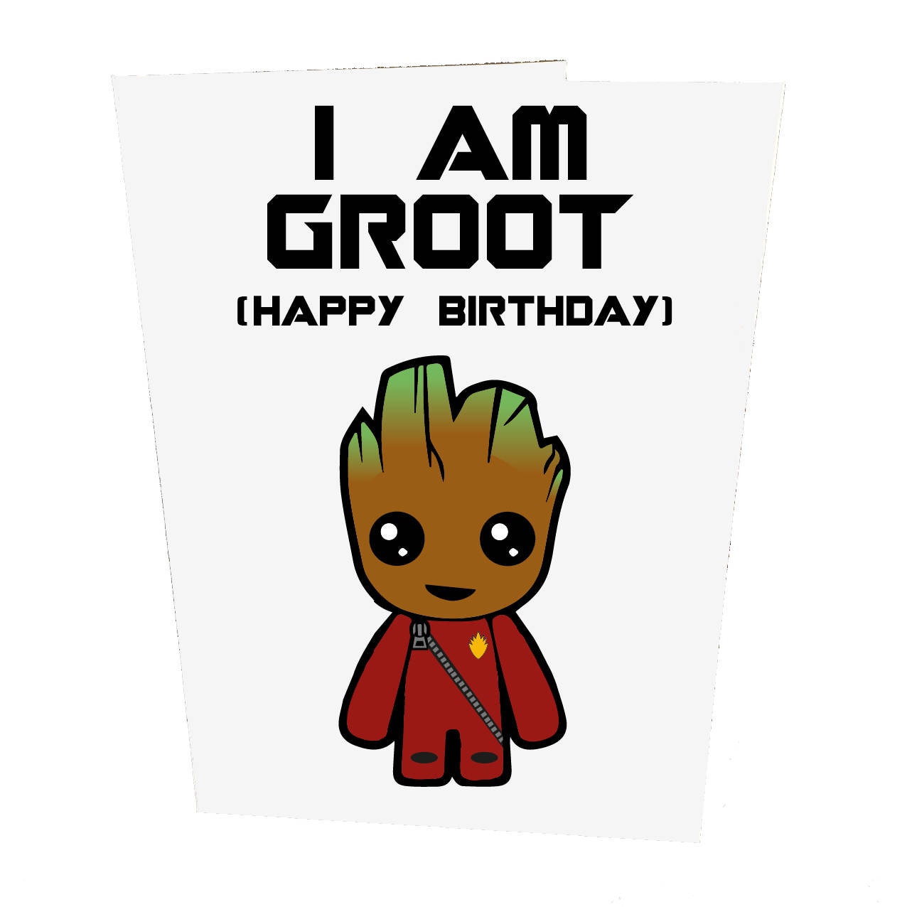 I Am Groot Happy Birthday Birthday Card