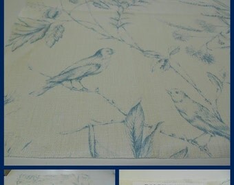 Bird toile fabric | Etsy