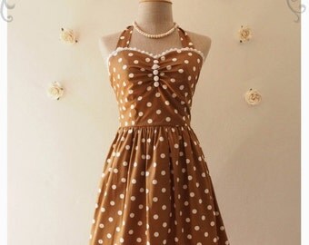 Brown summer dress | Etsy