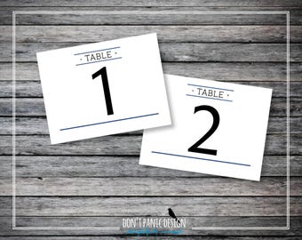 Modern table numbers | Etsy