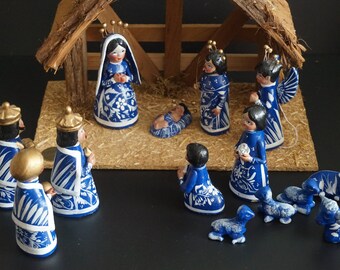 Ceramic nativity set | Etsy