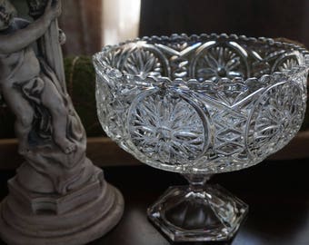 Large crystal bowl | Etsy