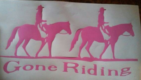 Items similar to Horse Riding Decal/Gone Riding Decal/ Horse Window ...