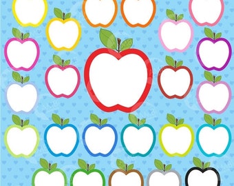 Apple clip art | Etsy