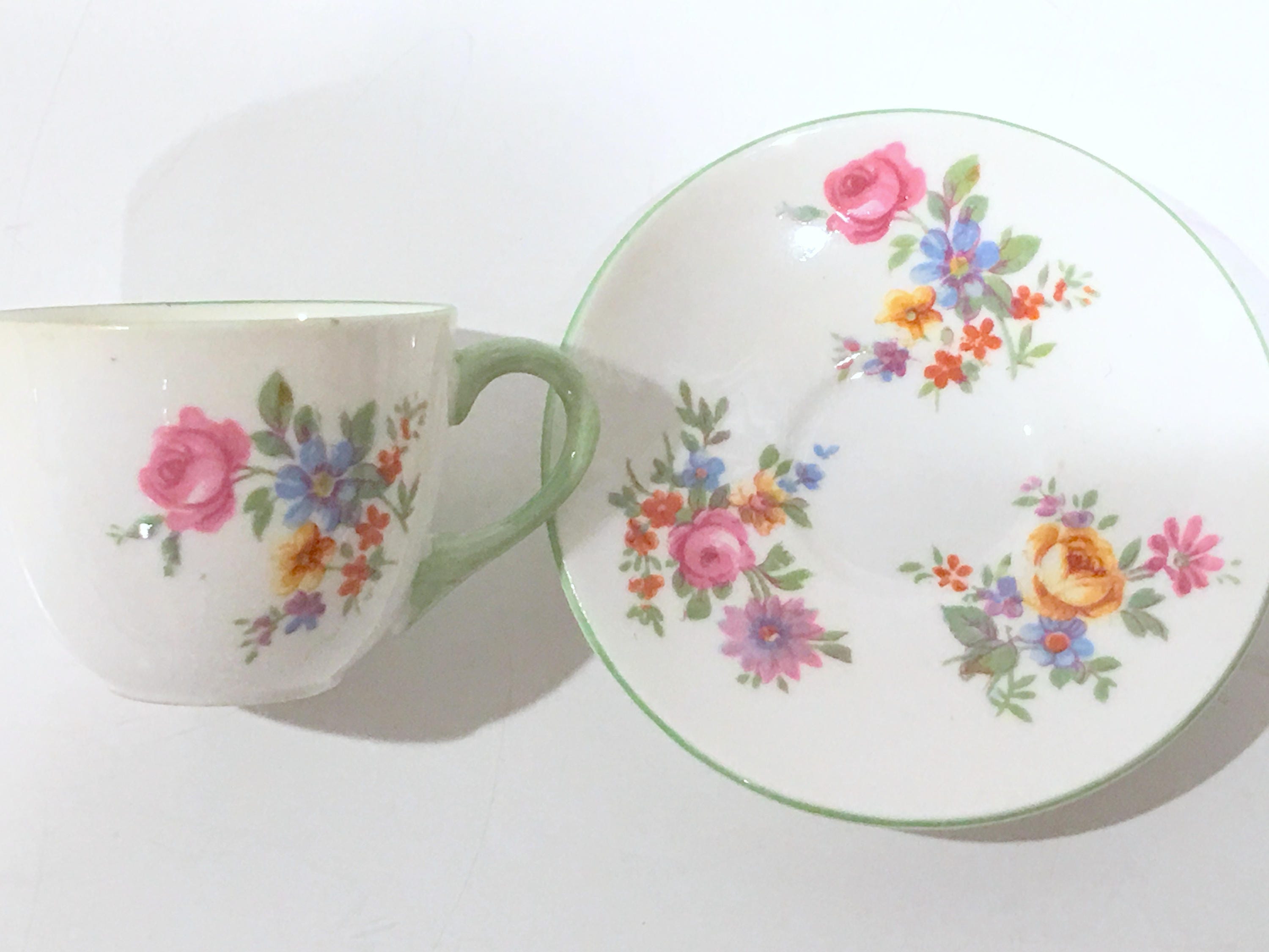 Shelley Miniature, Dresden by Shelley Bone China, Tea Cups Vintage ...