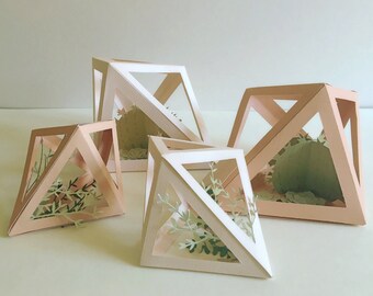 Geometric terrarium | Etsy