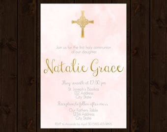 Gold foil invitation | Etsy