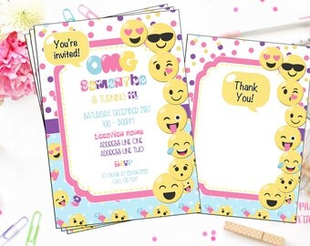 Smiley invitation | Etsy