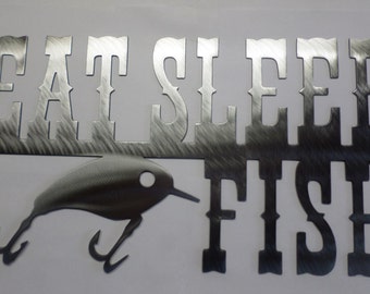 Eat sleep fish | Etsy