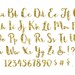 Gold Alphabet Clipart. Gold Foil Letters Numbers Symbols.
