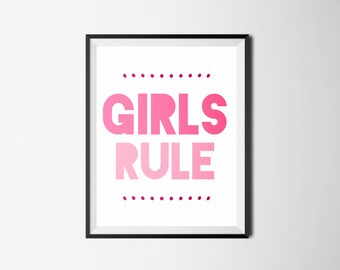 Girls rules | Etsy