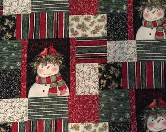 Snowman fabric | Etsy