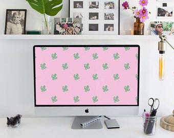 Cactus wallpaper | Etsy