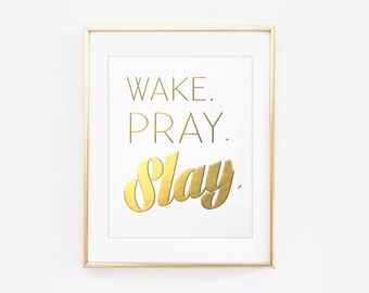 Wake pray slay | Etsy