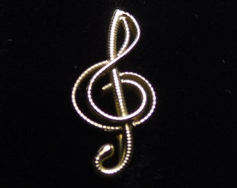Treble clef brooch | Etsy