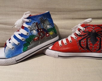 Spiderman shoes | Etsy