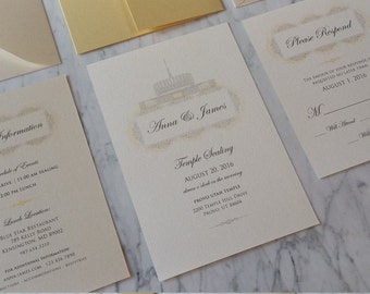 Lds wedding invite | Etsy