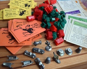Monopoly game pieces | Etsy