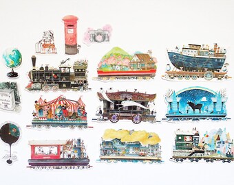 Train sticker | Etsy