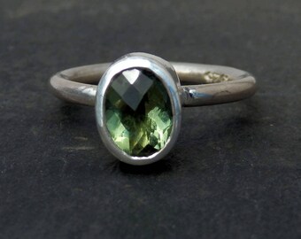 Prasiolite ring | Etsy