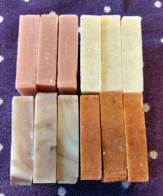 Your Choice Any Twelve Cold Process Soaps Scented with