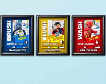 Superhero bathroom | Etsy