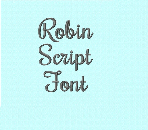 Robin Script Cursive Embroidery Font INSTANT DOWNLOAD 2