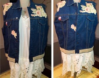 Upcycled denim | Etsy