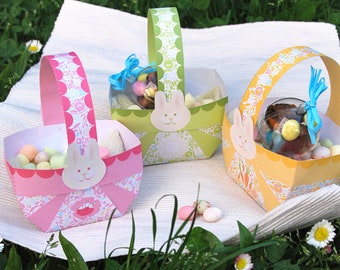 Easter Bunny favor box Printable 3 cute sakura cherry