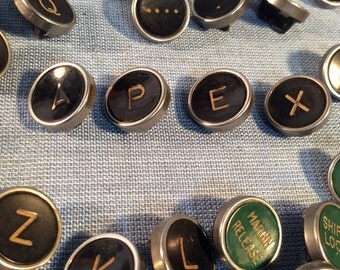 Typewriter key ring | Etsy