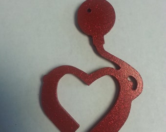 Red heart ornament | Etsy