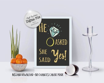He asked she said | Etsy
