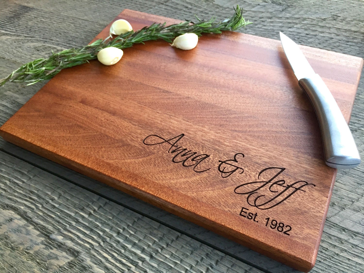 Custom cutting board Personalized cutting board Wedding