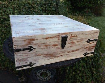 Distressed white box | Etsy
