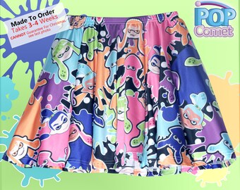 Splatoon Inspired Dress Splatoon Skater Dress Inkling Dress