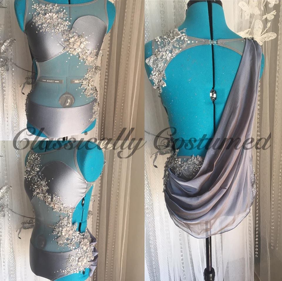 Beautiful contemporary Dance Costume in Ash Grey. Lyrical