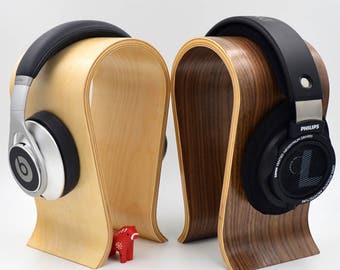Wood headphone stand | Etsy