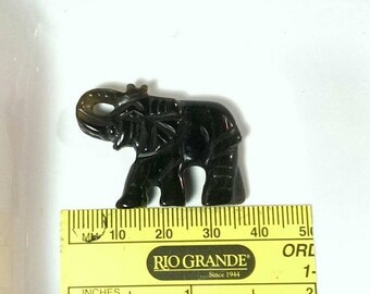 Obsidian elephant | Etsy