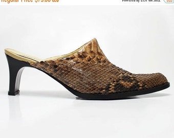 Snakeskin mules | Etsy