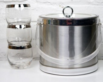 Silver ice bucket | Etsy