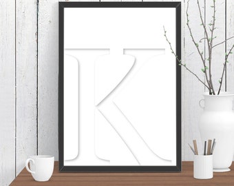 Letter k print | Etsy
