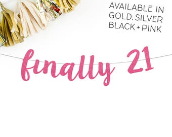 Finally 21 banner | Etsy